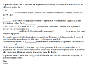 Accordo Bonario tra Privati - Fac Simile Word e PDF e Guida alla Compilazione