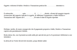 Proposta Saldo e Stralcio - Fac Simile Word e PDF e Guida alla Compilazione