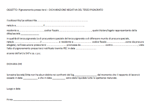 Dichiarazione Negativa del Terzo Pignorato - Fac Simile Word e Guida ...