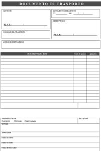 Documento di Trasporto - Modello Word e PDF e Guida alla Compilazione