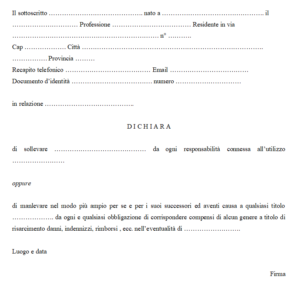 Manleva - Fac Simile Word e PDF e Guida alla Compilazione